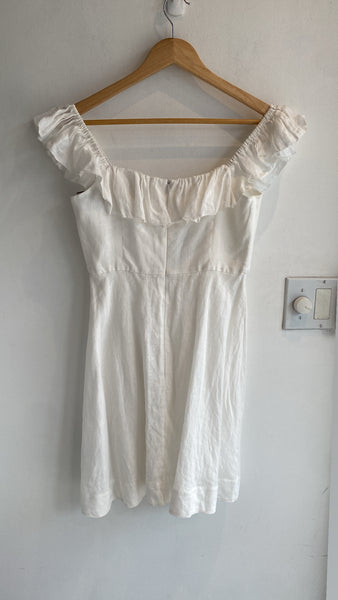 Zimmerman White Ruffle Mini Dress - 1 (4/6) – I MISS YOU VINTAGE