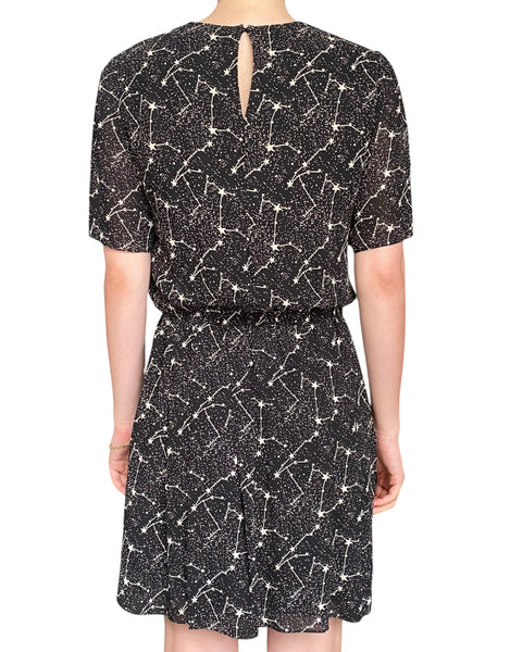 Saint Laurent Black Constellation Print Mini Dress - FR 40 / US 8 – I ...