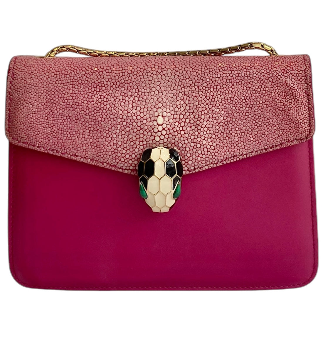 Bvlgari Pink Stingray Small Serpenti Crossbody Flap Bag – I MISS YOU ...