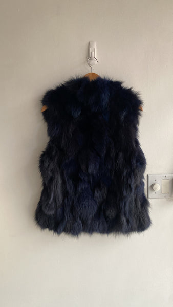 Real Fur Blue Fox Vest – I MISS YOU VINTAGE
