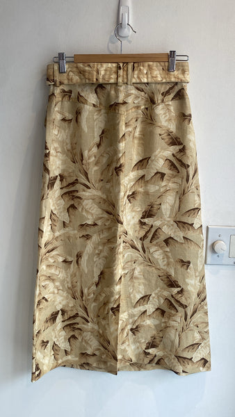 Zimmerman Linen Leaf Print Skirt – I MISS YOU VINTAGE