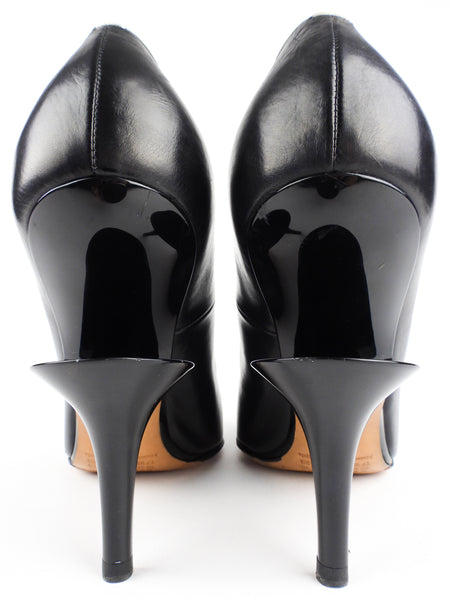 Maison Martin Margiela Black Leather Split Heel Square Toe Pumps - 41 ...