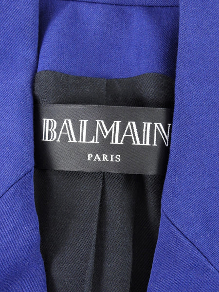 Balmain Blue Cotton Blazer with Gold Buttons - USA 2 / XS – I MISS YOU ...