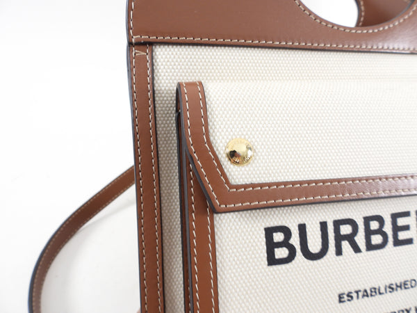 Burberry Small Canvas and Leather Pocket Bag – I MISS YOU VINTAGE