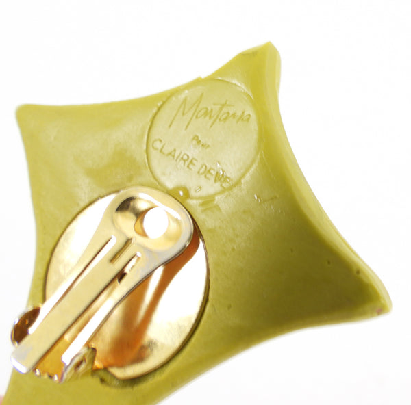 Claude Montana x Claire Deve 1980's Resin Geo Clip Earrings – I MISS ...
