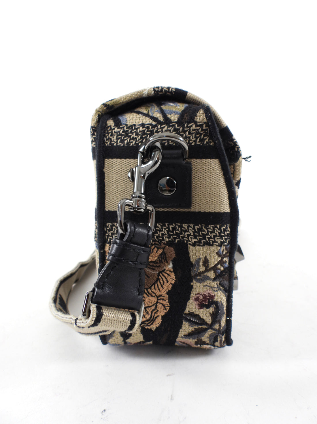 Dior Diorcamp Beige Floral Embroidered Logo Crossbody Messenger Bag – I ...