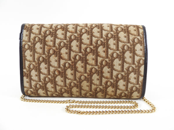 Christian Dior Vintage Brown Oblique Logo Pattern Chain Bag – I MISS ...