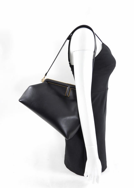 Fendi First Black Leather Medium Shoulder Bag – I MISS YOU VINTAGE