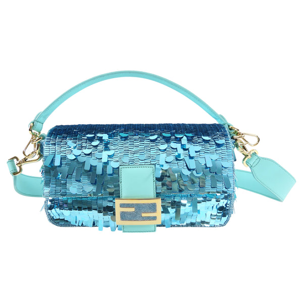 Fendi Turquoise Sequin Baguette 25th Anniversary – I MISS YOU VINTAGE