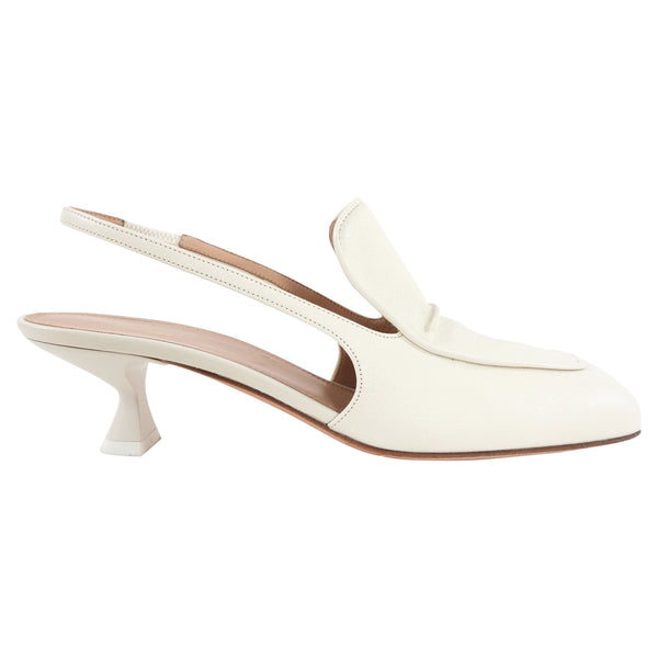 Sport Max by Max Mara Ivory Leather Slingback Mules - 39 – I MISS YOU ...