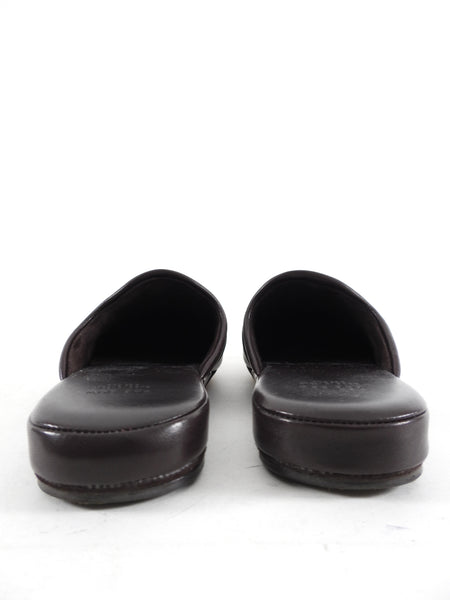 The Row Dark Brown Beck Leather Mules / Slippers - 36.5 – I MISS YOU ...