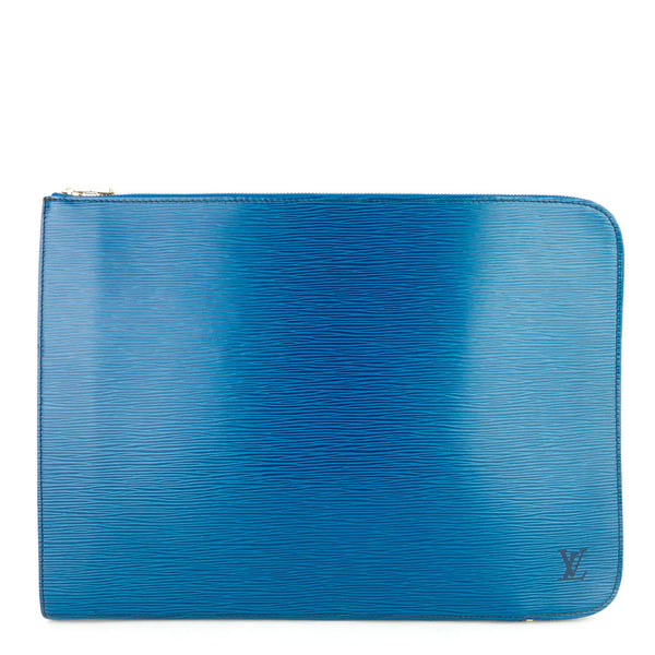 Louis Vuitton Blue Epi Leather Poche Documents Portfolio Pouch – I MISS ...