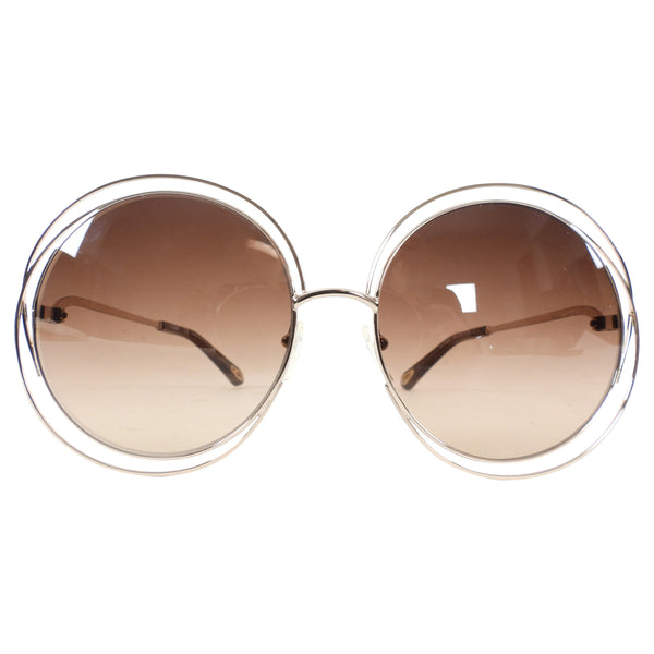 Chloe Carlina Gold Oversized Round Sunglasses – I MISS YOU VINTAGE