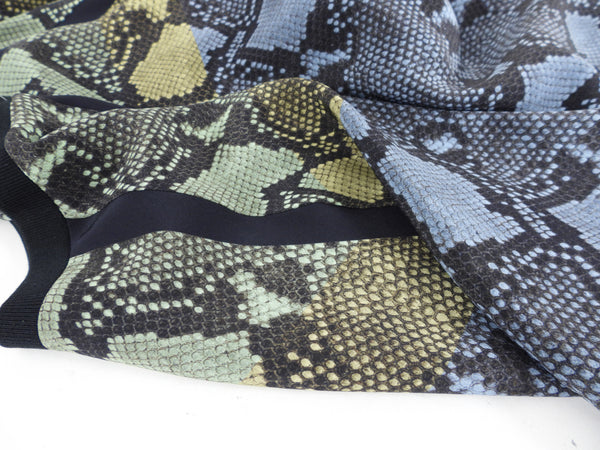 Gucci Blue, Yellow, Green, Python Print Silk Top - S – I MISS YOU VINTAGE