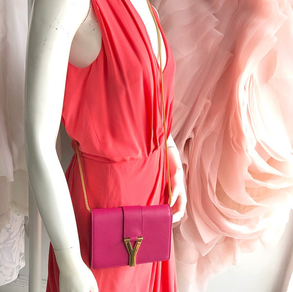 YSL Saint Laurent Pink Mini Sac Y Ligne Crossbody Bag – I MISS YOU VINTAGE
