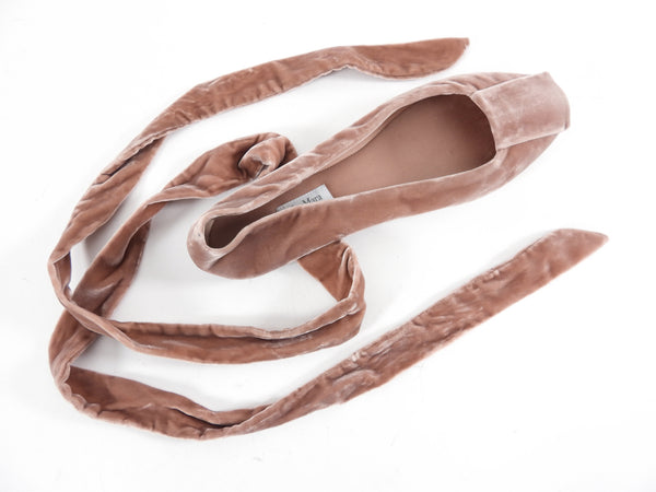 Max Mara Velvet Ballet Flat Wrap Around Shoes - 39.5 – I MISS YOU VINTAGE